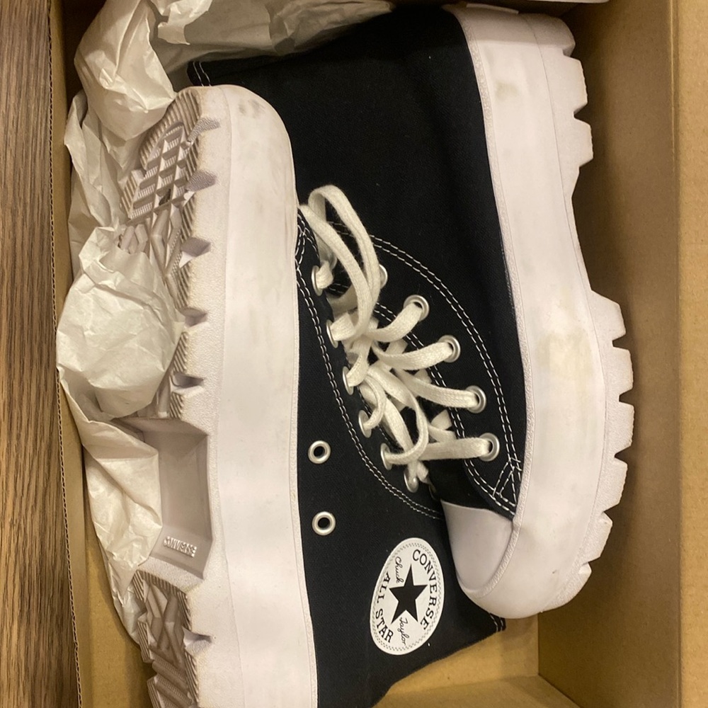 Black And White Converse Platforms - Gem